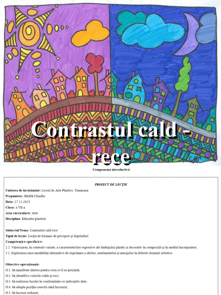 Proiect Didactic - Contrastul CALD-RECE - Clasa VII | PDF