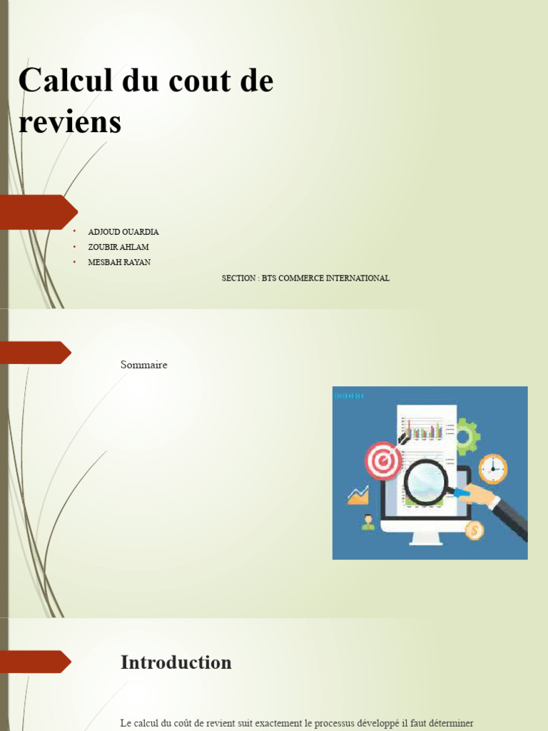 Calcul du Coût de Revient en Entreprise | PDF
