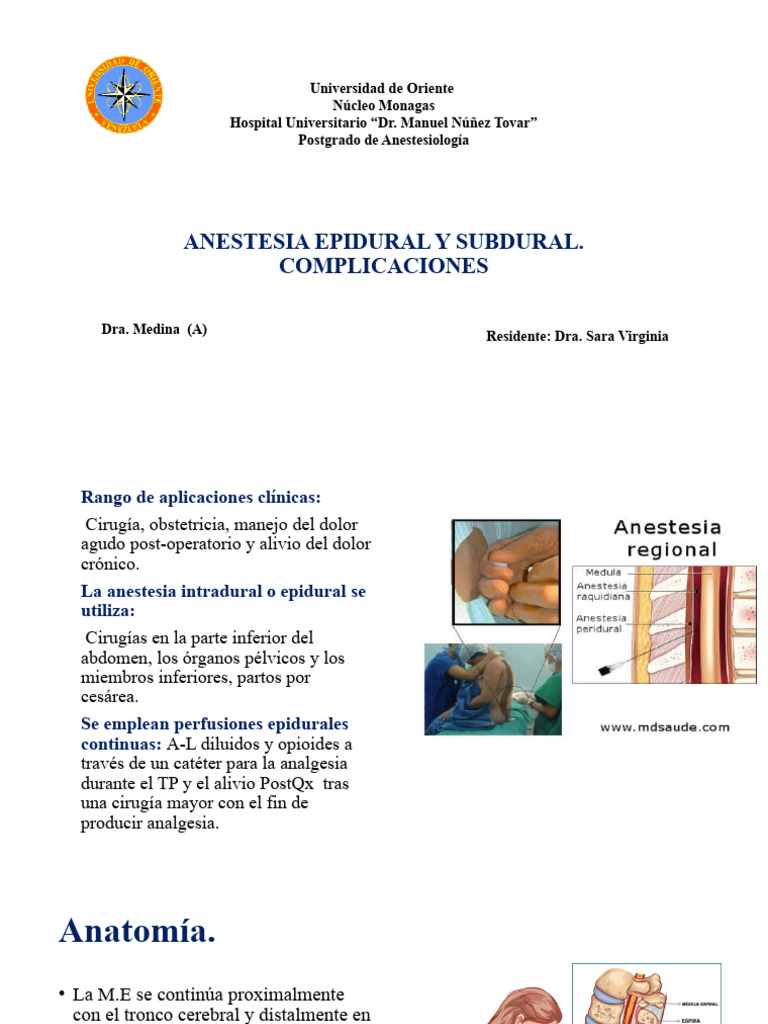 Anestesia Raquidea y Peri | PDF | Fluido cerebroespinal | Anestesia