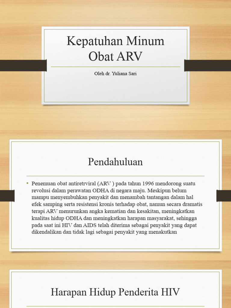 Kepatuhan Minum Obat ARV | PDF