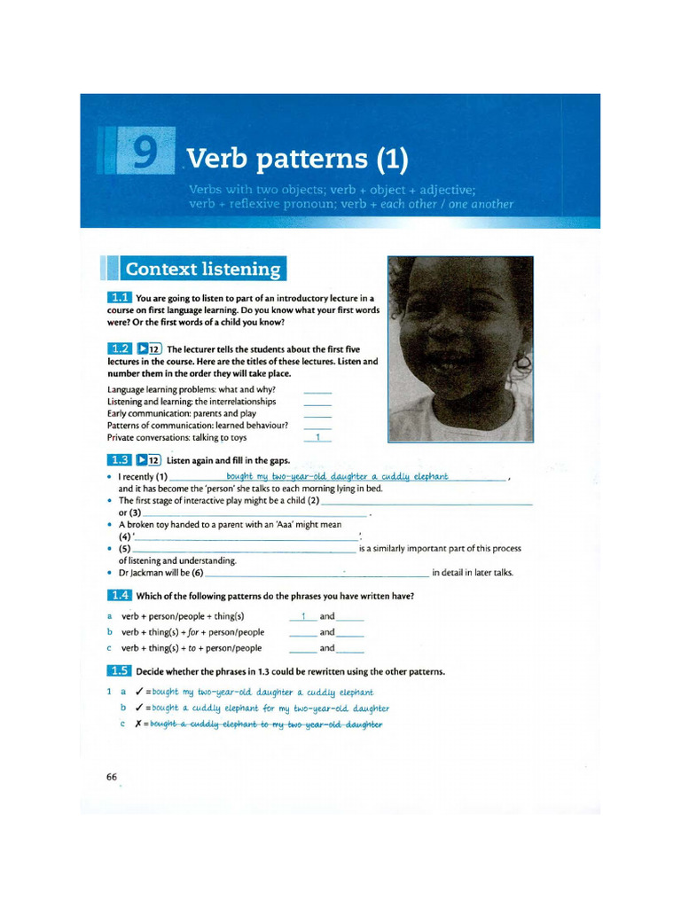 U 9 Verb Patterns | PDF