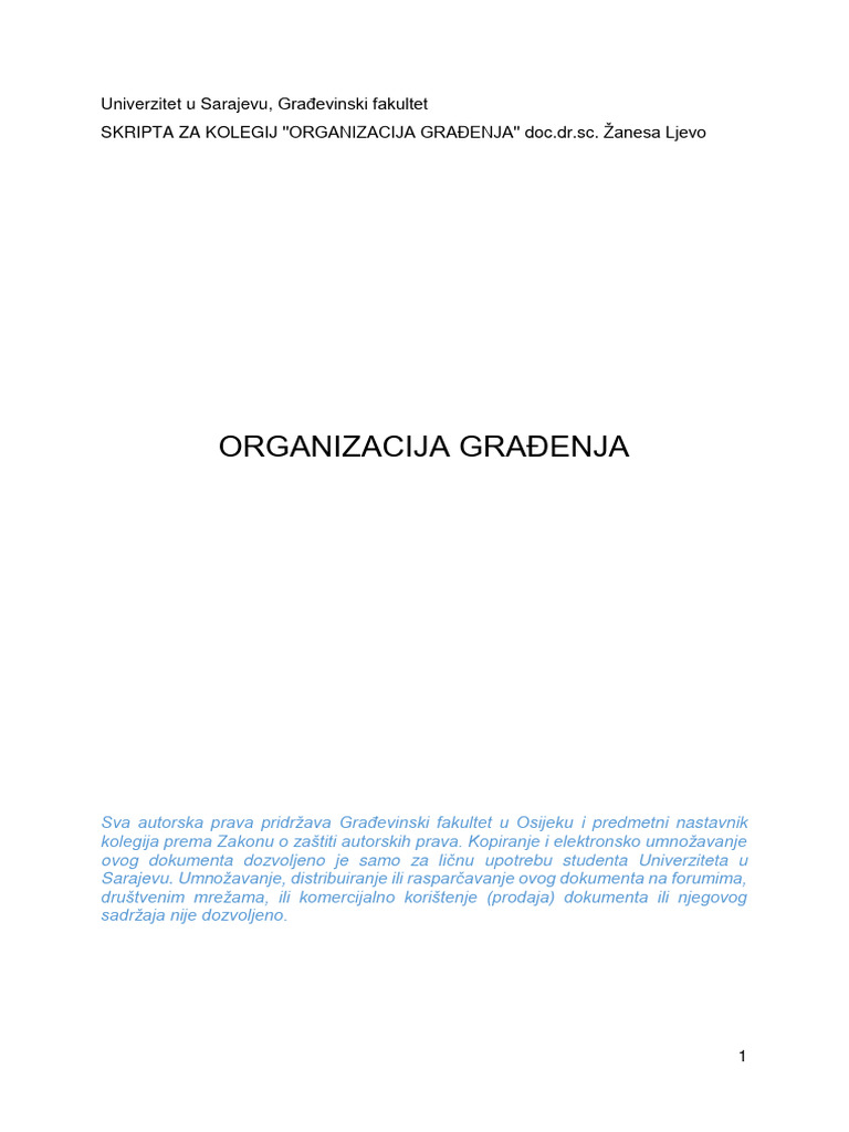 Organizacija Radnih Proc-4 | PDF