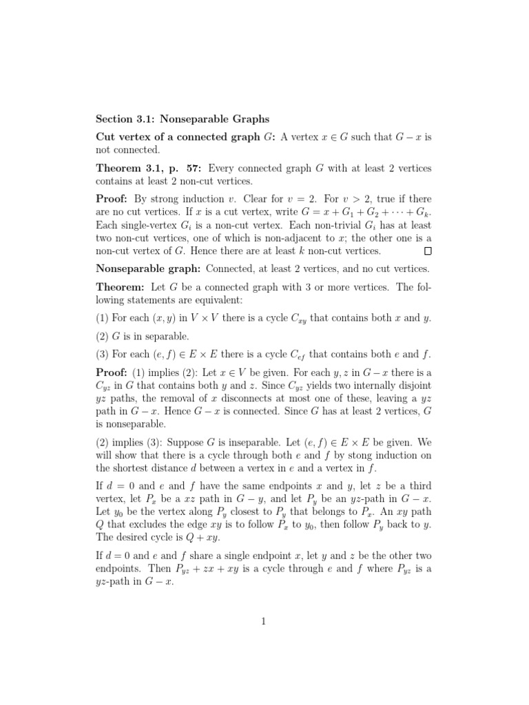 Nonseparable Graphs | PDF