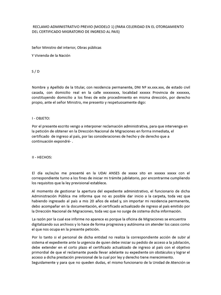 Modelos de Escritos | PDF | Jubilación | Pensión