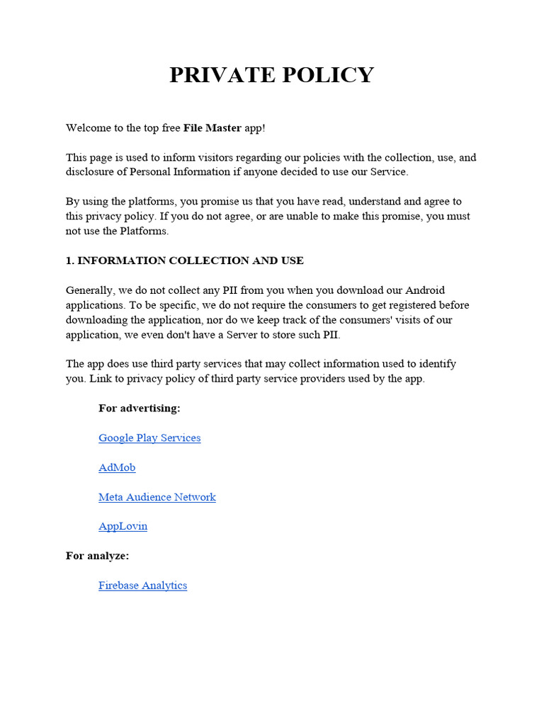 File Master Policy | PDF | Mobile App | Computer File