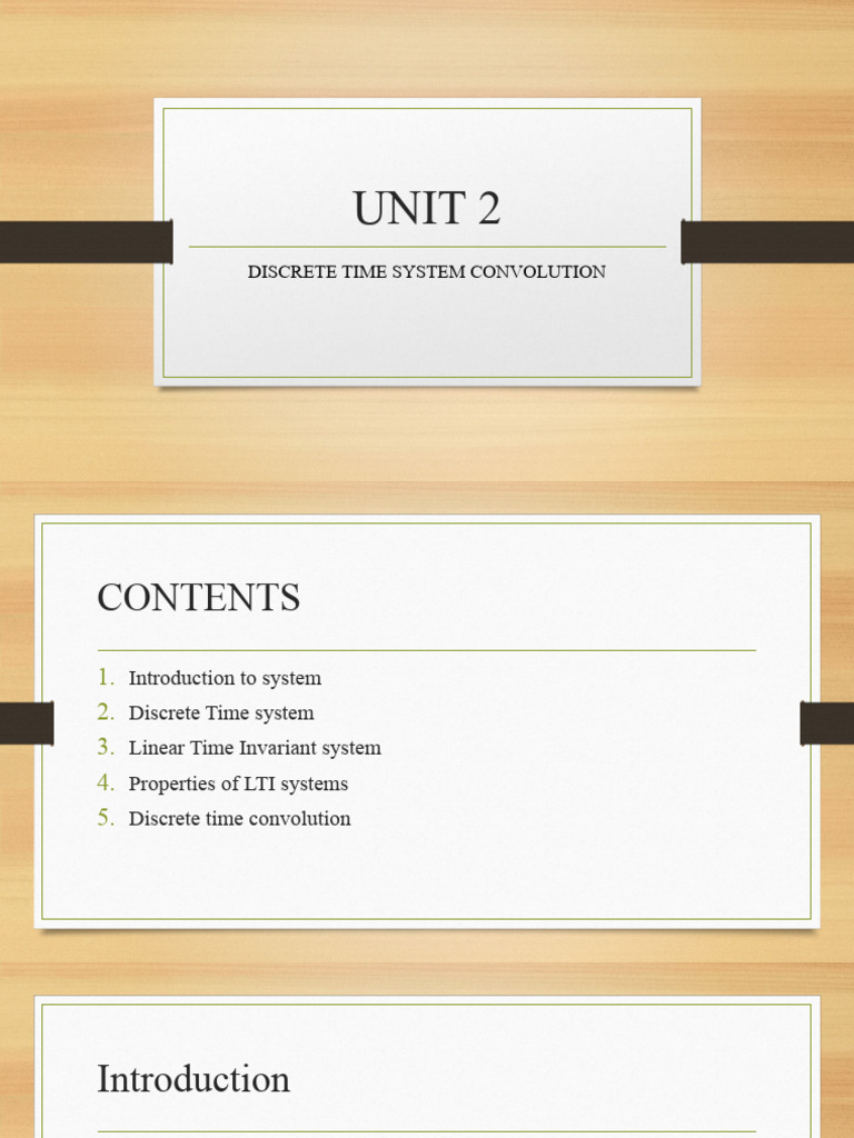 UNIT 2 Descrete Time Systems Convolution | PDF | Discrete Time And Continuous Time | Computer ...