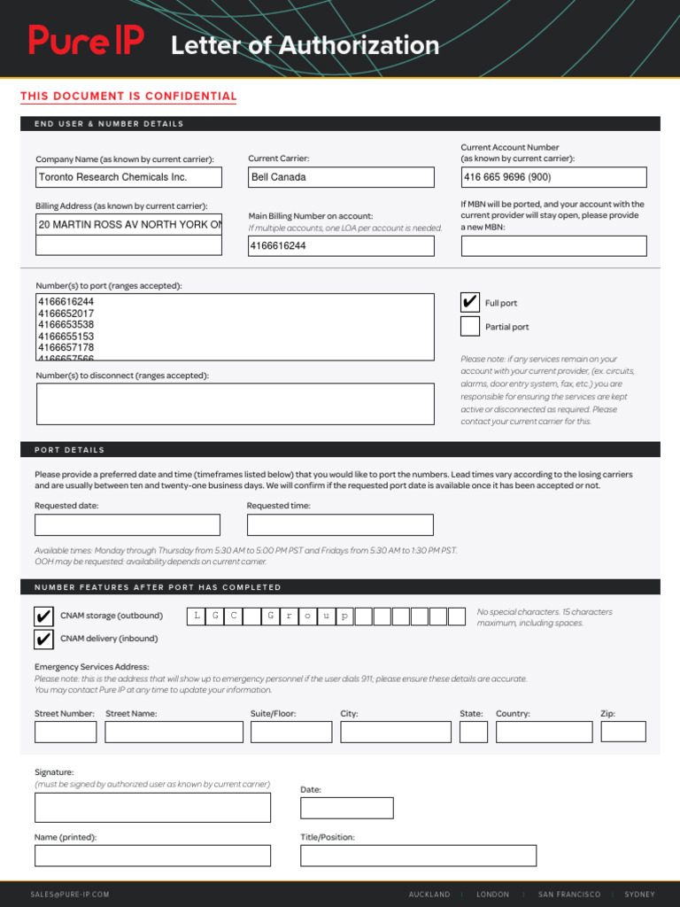 United States Canada LOA | PDF | Information And Communications ...