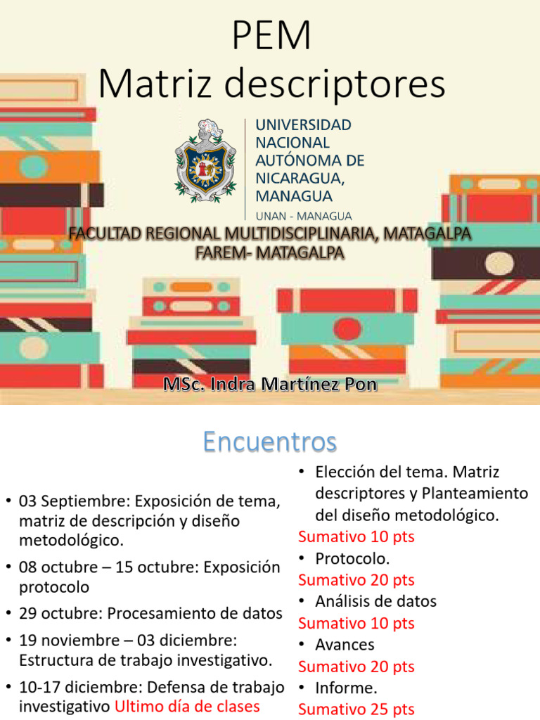 PEM Matriz Descriptores: Facultad Regional Multidisciplinaria ...
