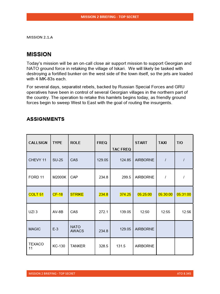 MISSION 2 BRIEF PDF v2p0 | PDF | Transport | Aviation