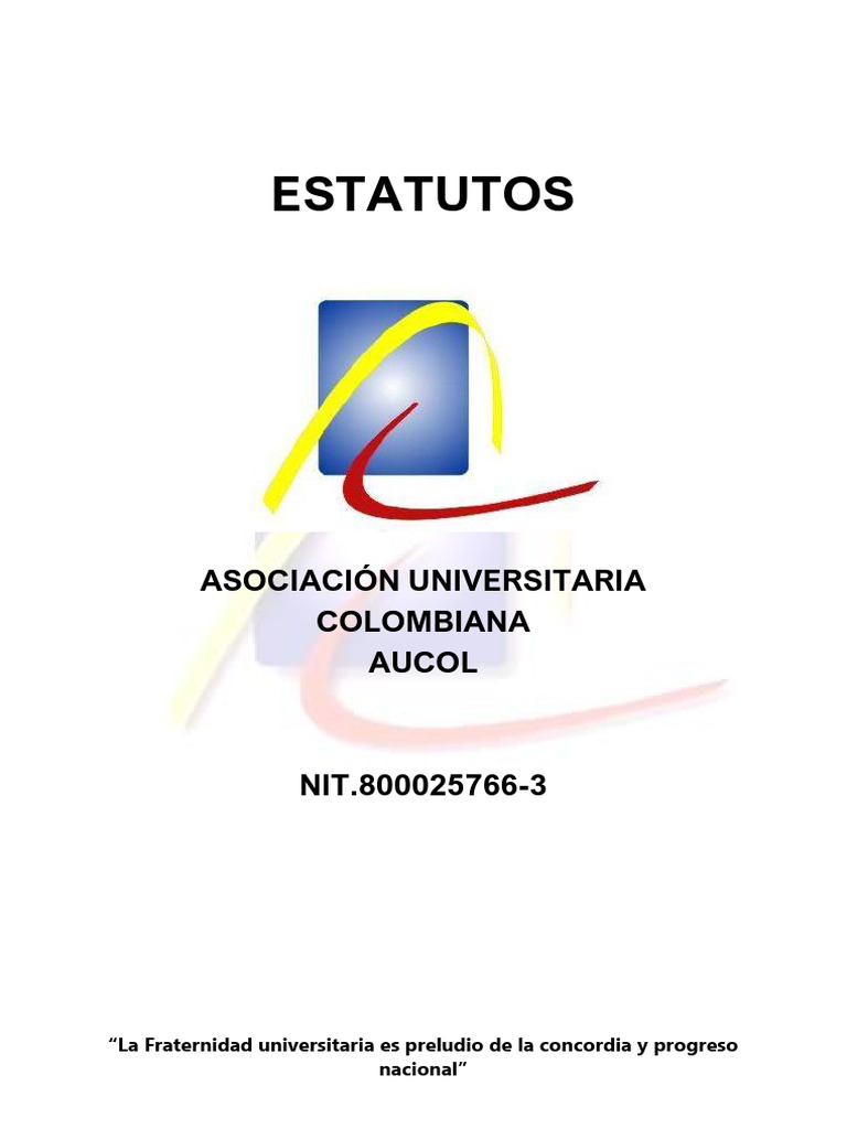Estatutos Asociación Universitaria Colombiana - Reforma 190331 | PDF ...