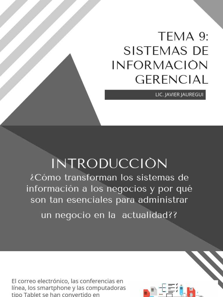 Admi Ii Tema 9 Sistemas de Información Gerencial | PDF | Internet | Business