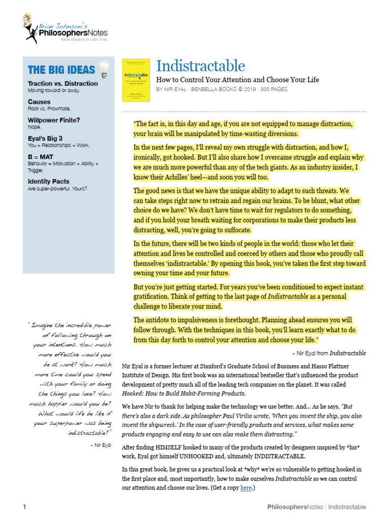 Indistractable | PDF