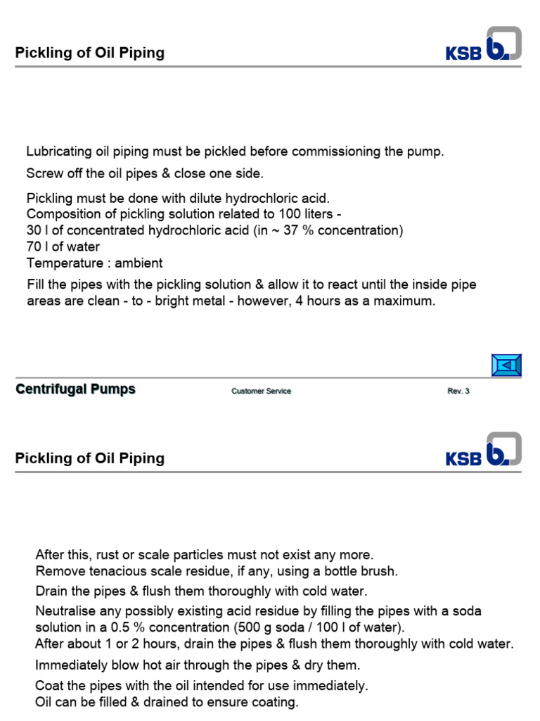 Oil Piping Pickling Guide | PDF