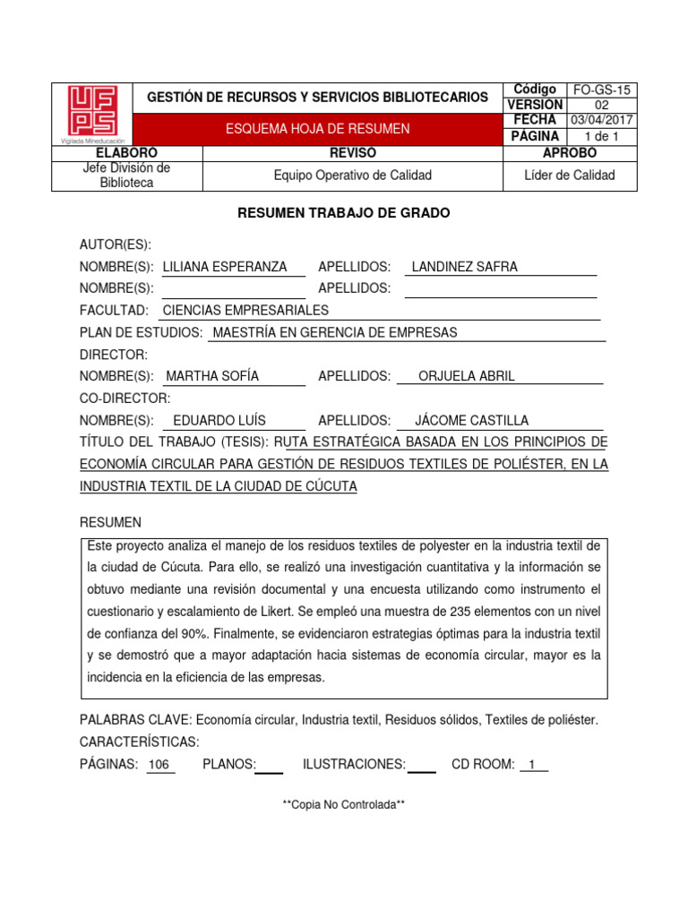 Proyecto Inv - Trab. Grad. | PDF