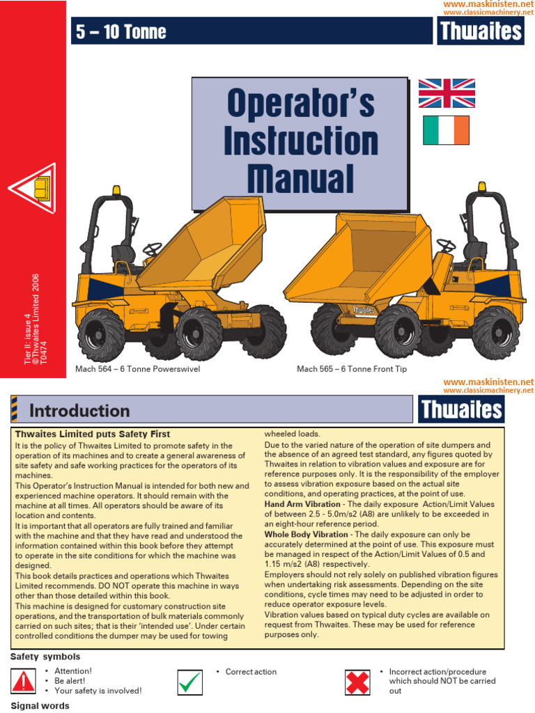 Thwaites 5-10tonne Manual Sec Wat | PDF