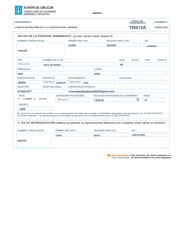 TR812A TR812A: Groba Iglesias | PDF | Gobierno