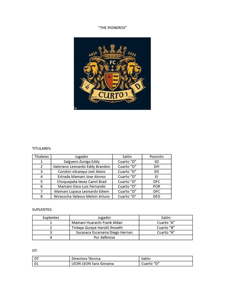 THE PIONEROS 4to D | PDF