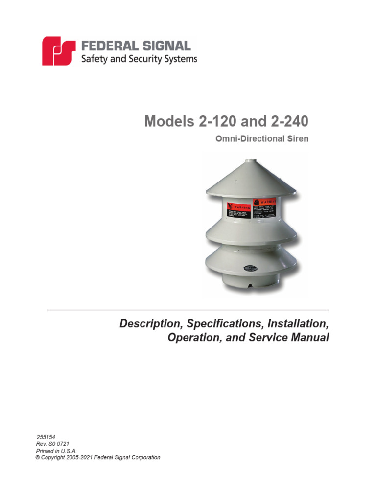 OluManual Siren | PDF | Electric Motor | Relay