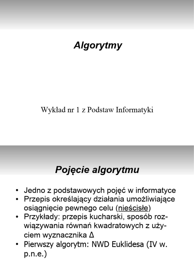 1 Algorytmy | PDF