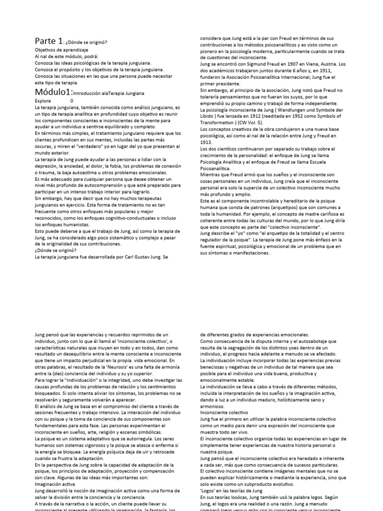 INTRODUCCION A LA TERAPIA qDE JUNG - Ramiro | PDF | Relaciones ...