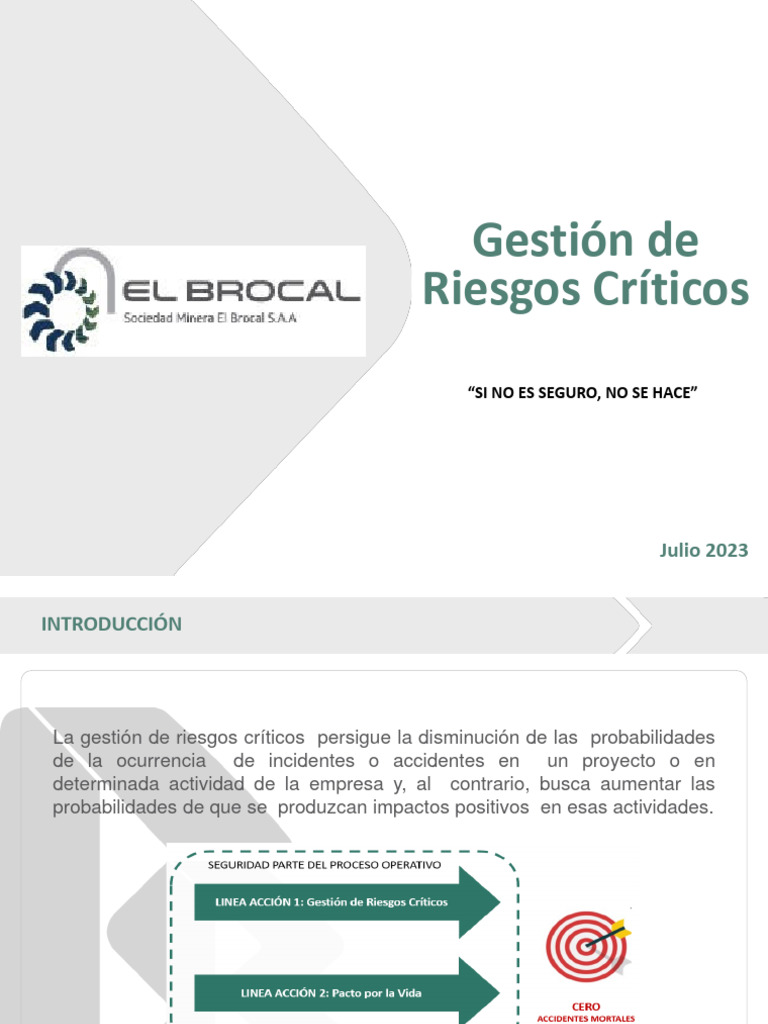 RG Julio Gestion de Riesgos Criticos | PDF