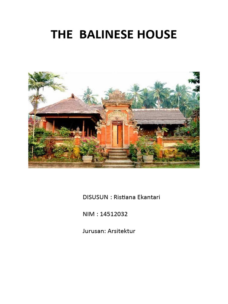 Arsitektur Tradisional Bali | PDF