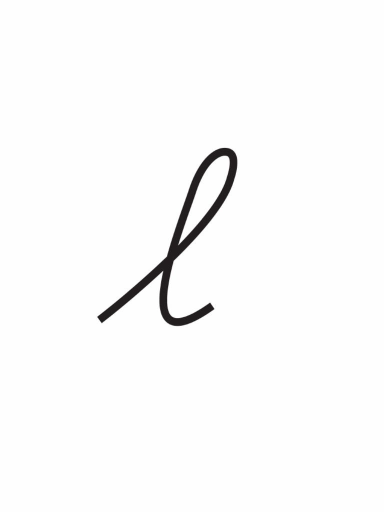 Free Printable Lowercase Cursive Letters Lowercase Cursive L | PDF