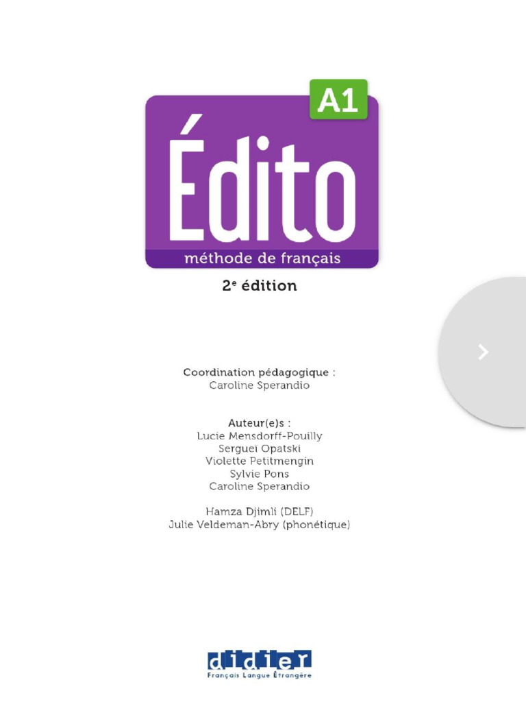 Edito A1 Methode 2022 Correcto | PDF