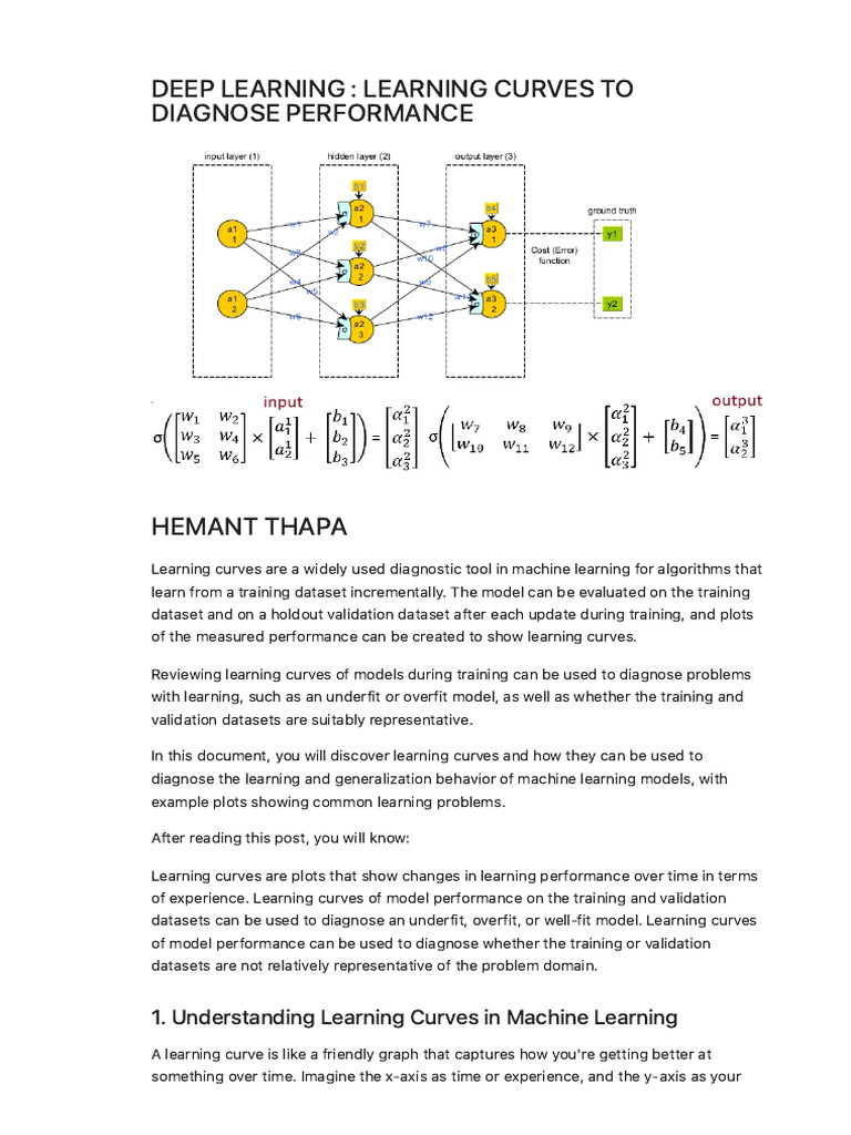 Deep Learning Curve 1693642530 | PDF | Machine Learning | Learning