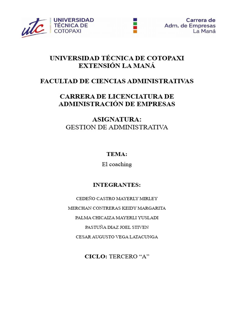 El Coaching Grupal 3 2 | PDF | Sicología | Cognición