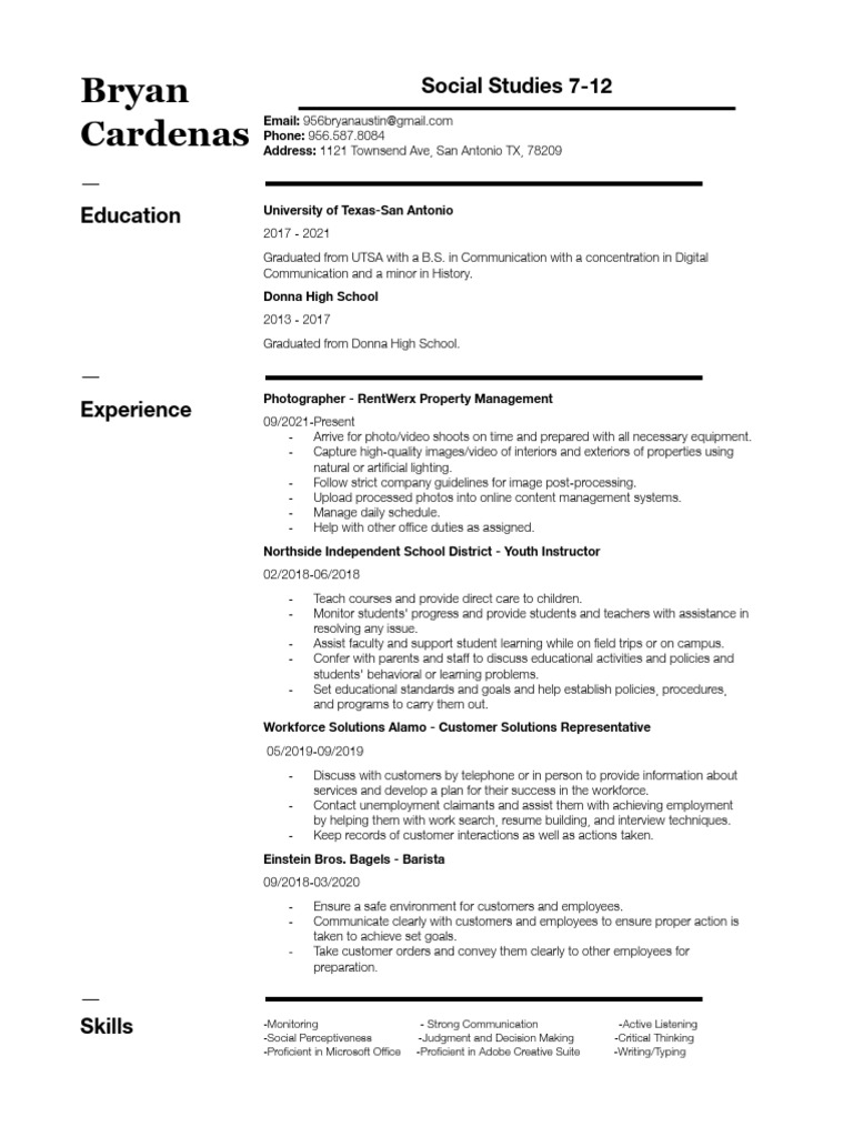 Bryan Cardenas-Resume 1 | PDF