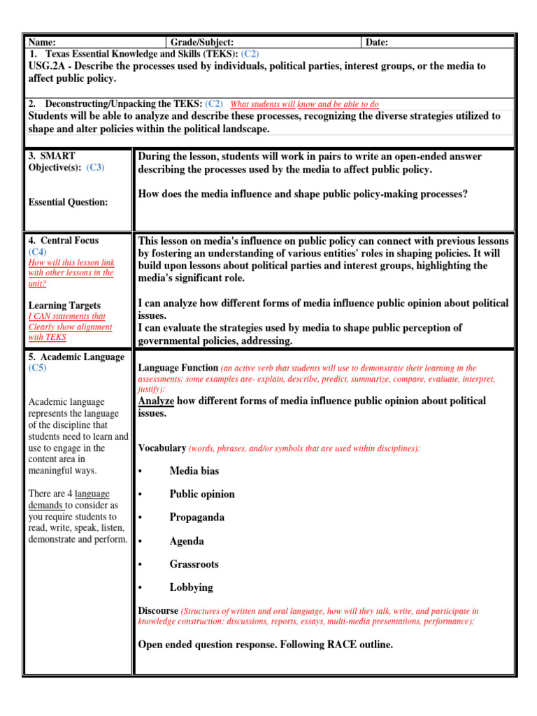 Media's Role in Public Policy | PDF | Communication | Behavior Modification