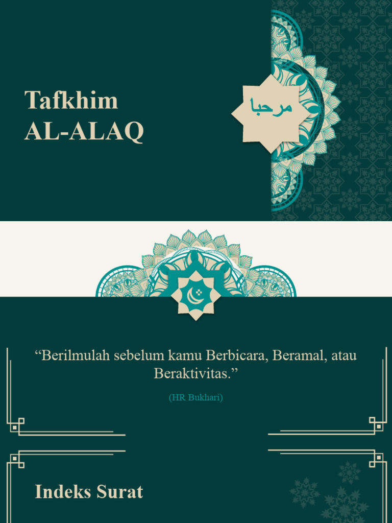 Satya Zahir Danendra Tafhim Al Alaq Pat 2023 | PDF