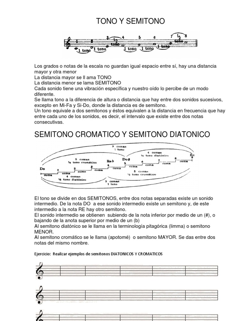 Tono y Semitono | PDF