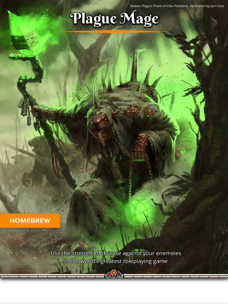 D&D 5E - Homebrew - Class Plague Mage | PDF | Infection | Parasitism
