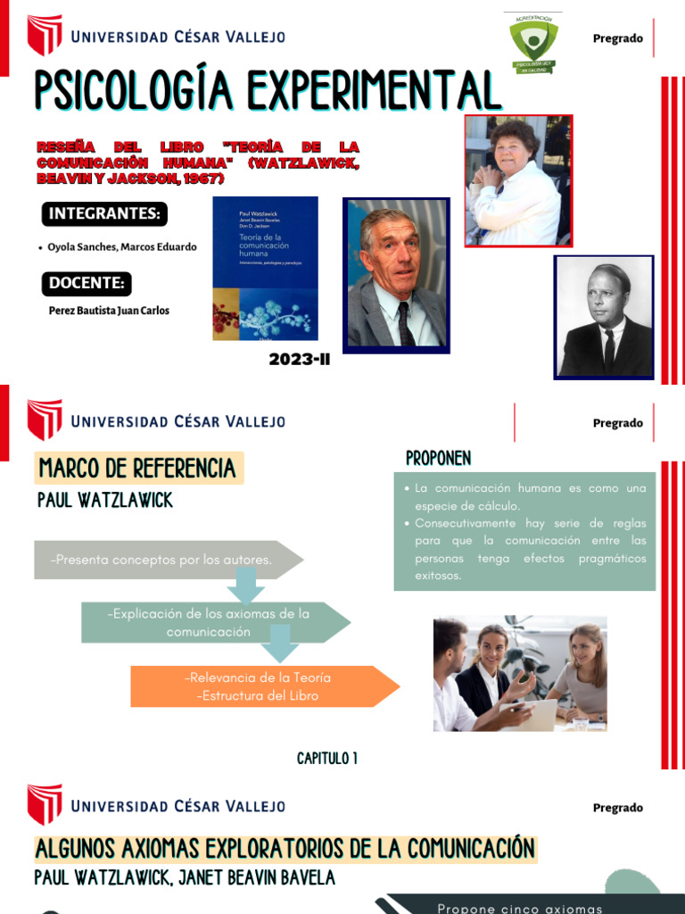 Reseña Del Libro Teoría de La Comunicación Humana (Watzlawick, Beavin y ...