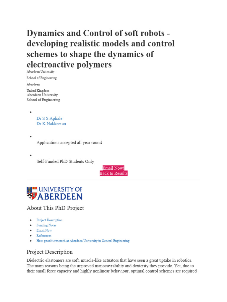 Dynamics and Control of Soft Robots | PDF | Mathematical Optimization ...