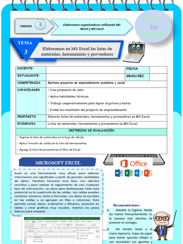 Ficha de Actividad Ept 1°-Semana 3 | PDF