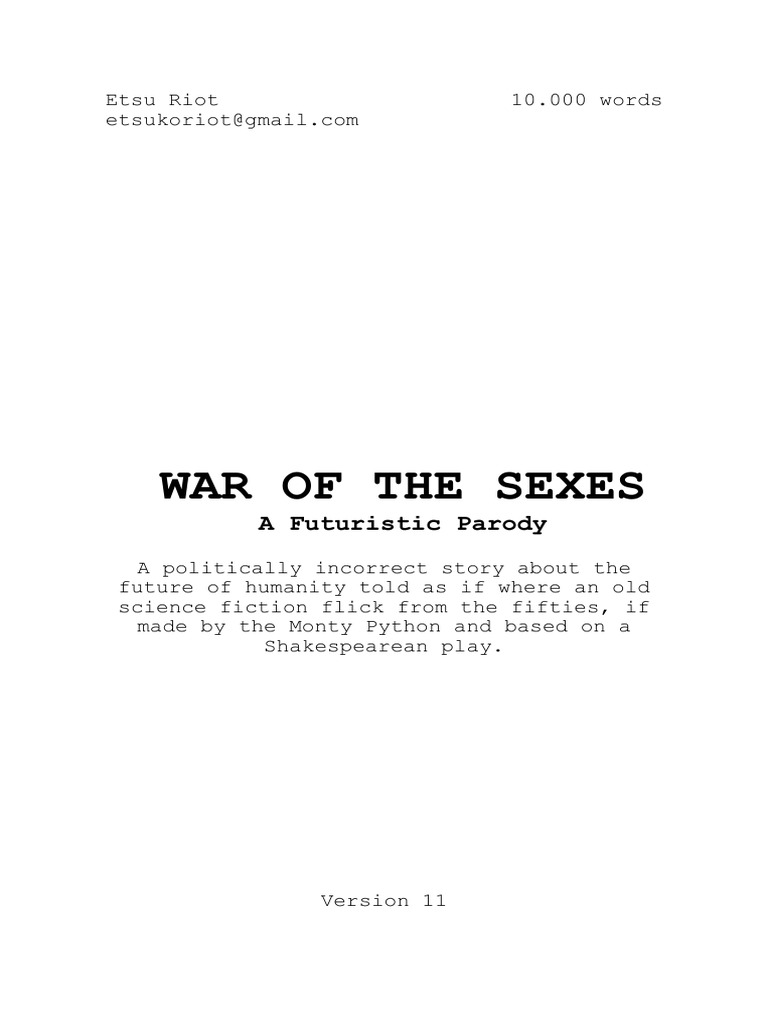War of The Sexes | PDF