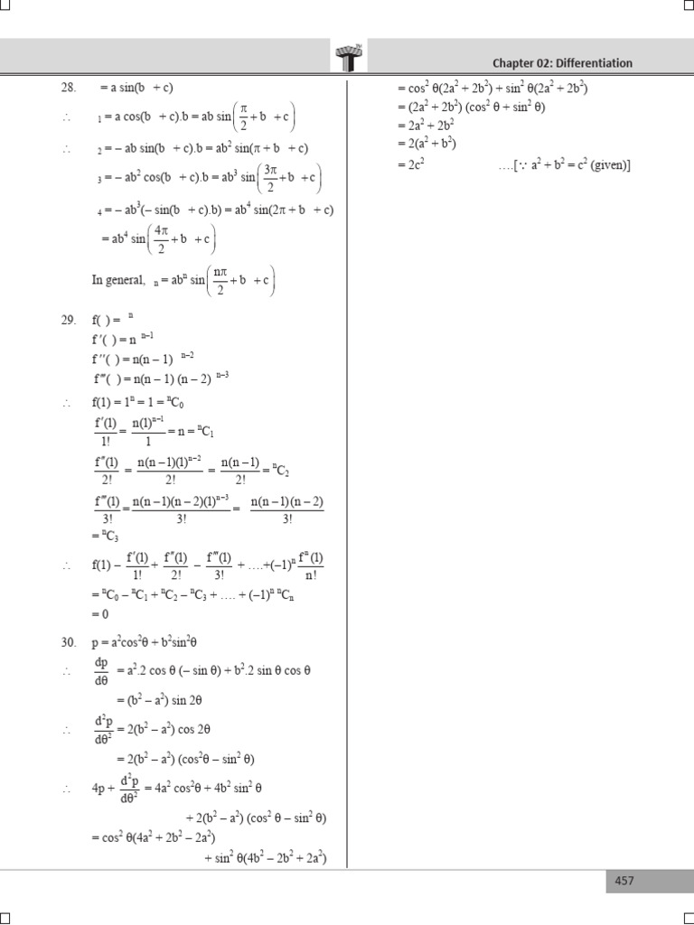 MHT Cet Triumph Maths Mcqs Based On Xi Xii Syllabus MH Board Sol 2 PDF 460 | PDF