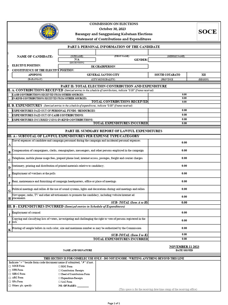 Form 1 | PDF | Expense | Accountability