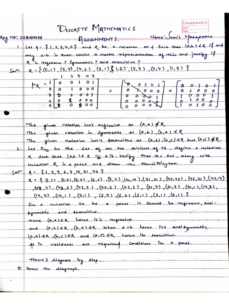 Math Assignment 1 | PDF