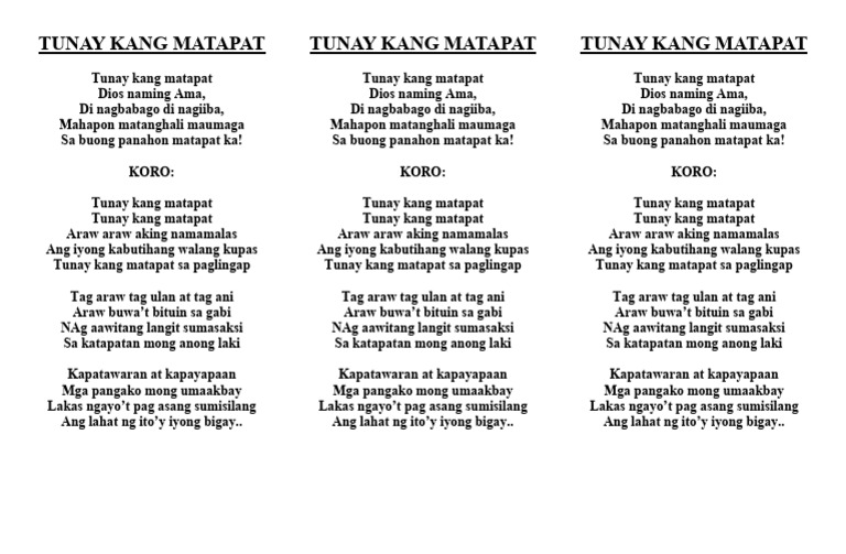 Tunay Kang Matapat | PDF