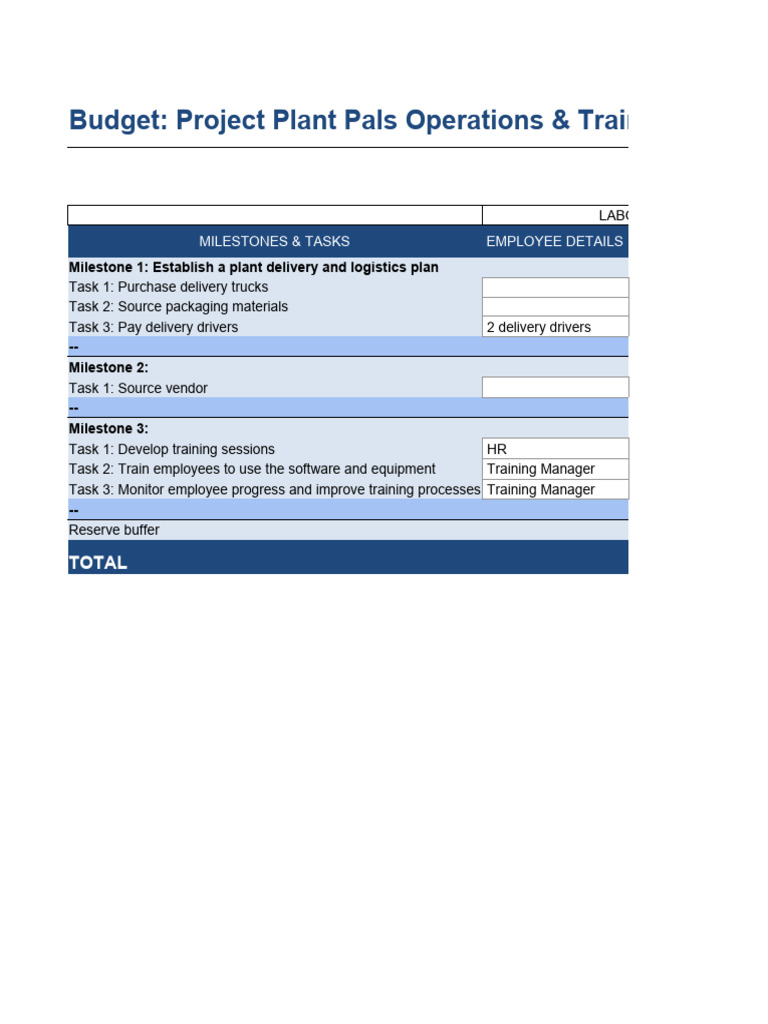 Activity Template - Project Budget | PDF