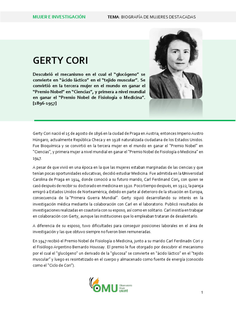 Gerty Cori | PDF