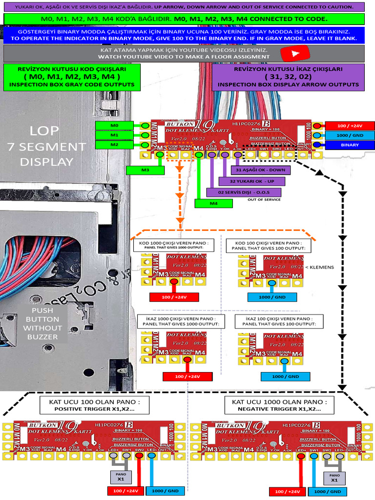 Lop Dot-Matrix No Buzzer Connector Board - Connection Diagram | PDF