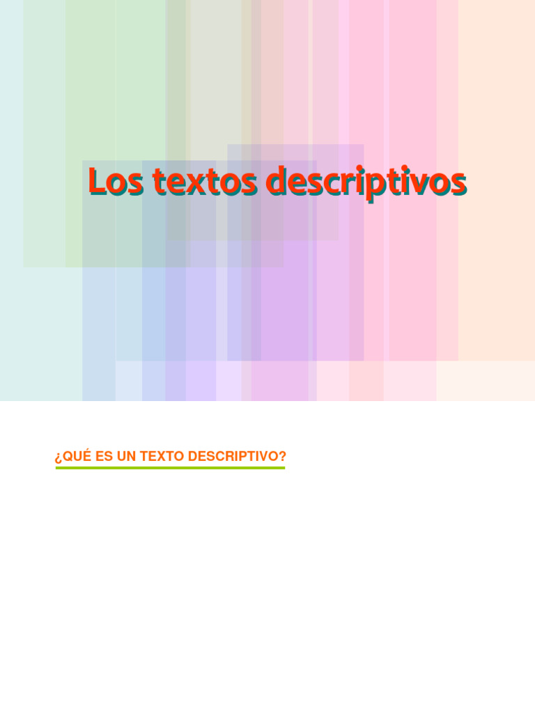 Tipos y características de textos descriptivos | PDF | Retrato ...