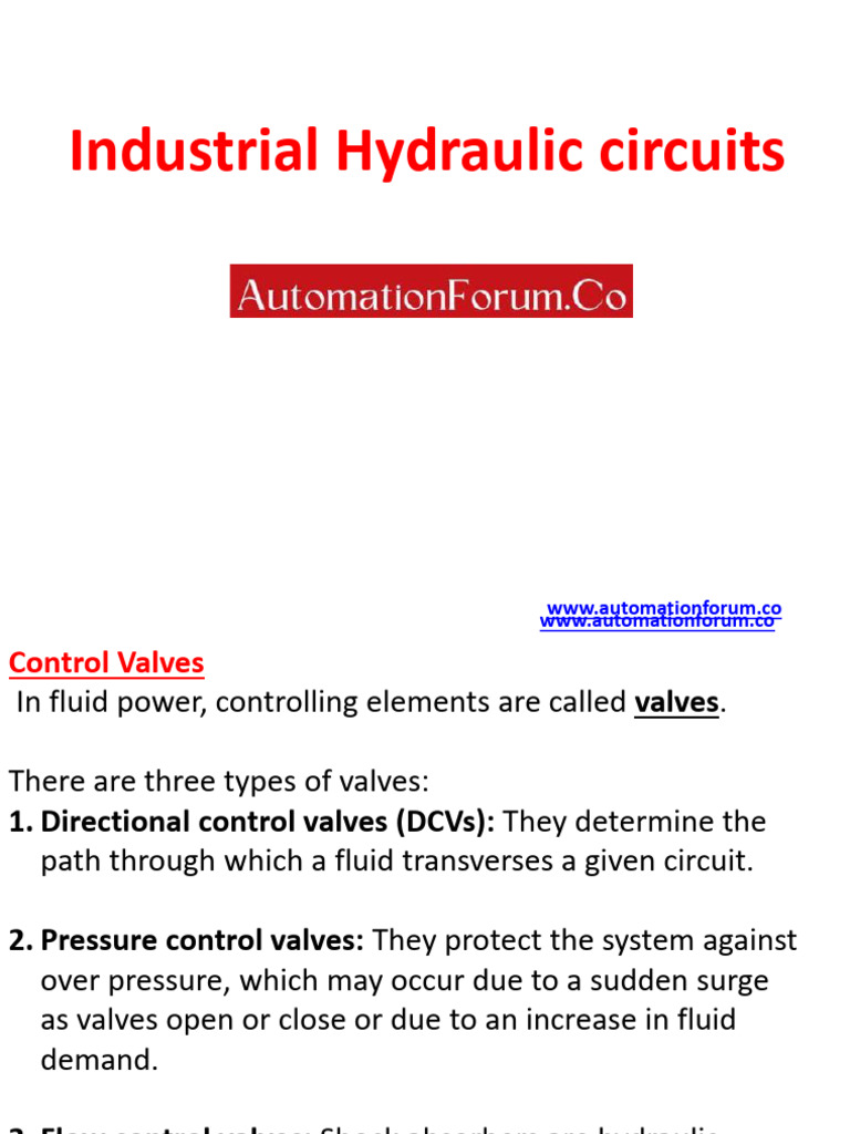Industrial Hydraulic Circuits | PDF