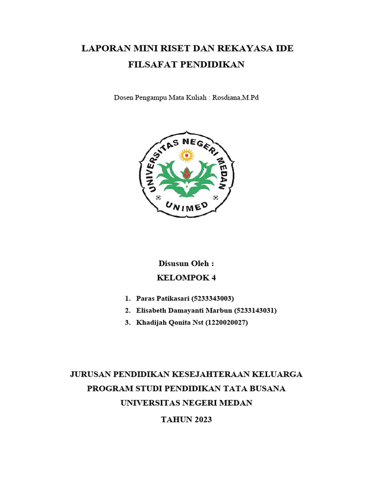 Laporan Mini Riset Pdf