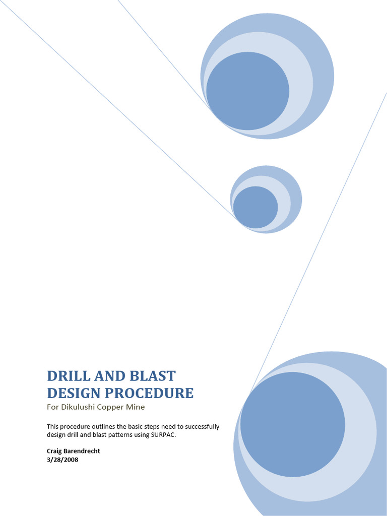 Drill and Blast Design Procedure | PDF